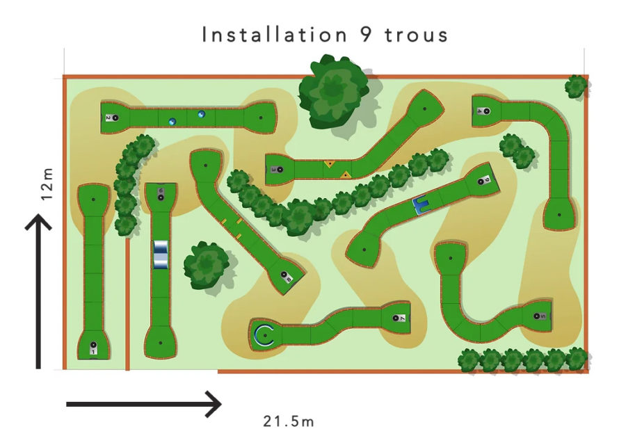 Mini-golf Green Parc sur mesure - Loisirs Extérieurs